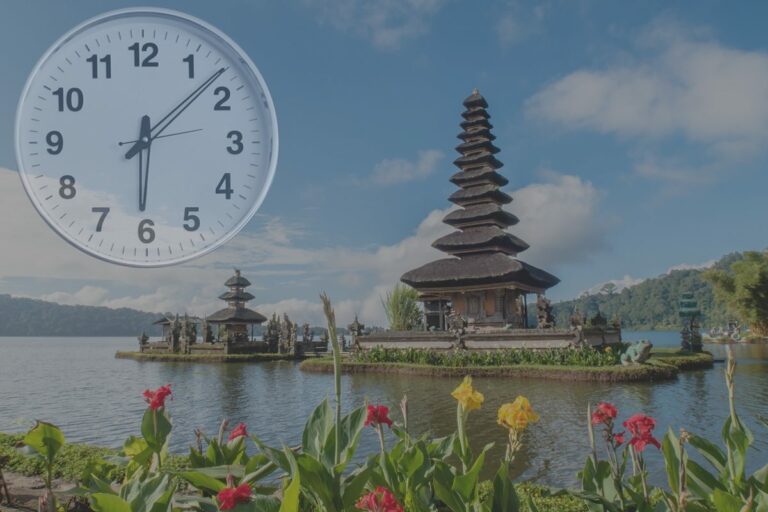Uhrzeit und Zeitverschiebung auf Bali